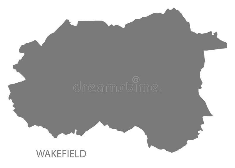 Wakefield City Map Grey Illustration Silhouette Shape Stock Vector ...