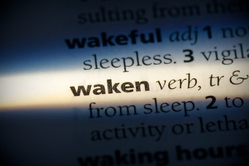 Waken stock photo. Image of text, printed, waken, close - 161574766