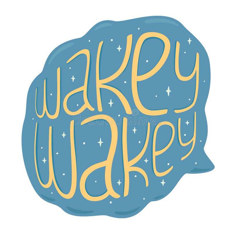 Wakey-wakey card stock vector. Illustration of alarm - 143255885