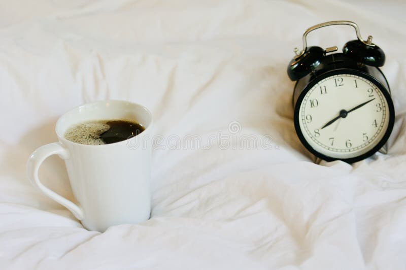Waking Up in the Morning in the Bed with a Cup of Coffee, Simple, Home ...