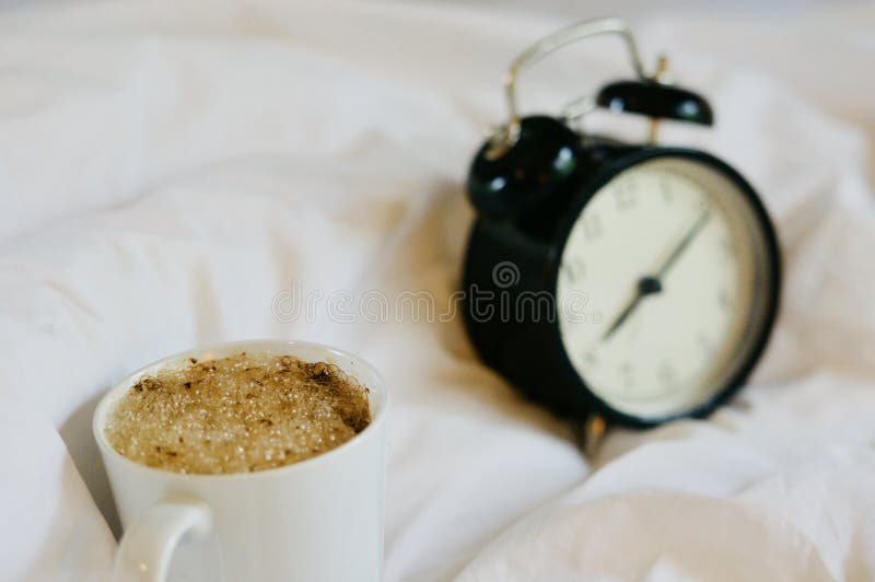 Waking Up in the Morning in the Bed with a Cup of Coffee, Simple, Home ...