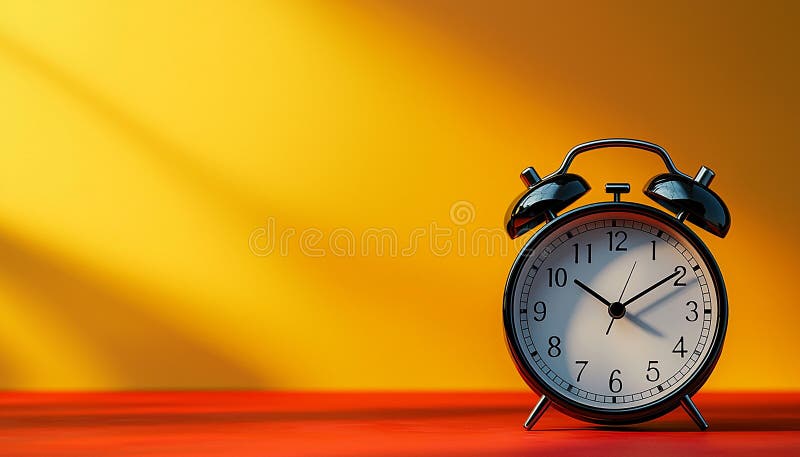 Waking Up To Old Fashioned Alarm Clock Bell Generated by AI Stock Image ...