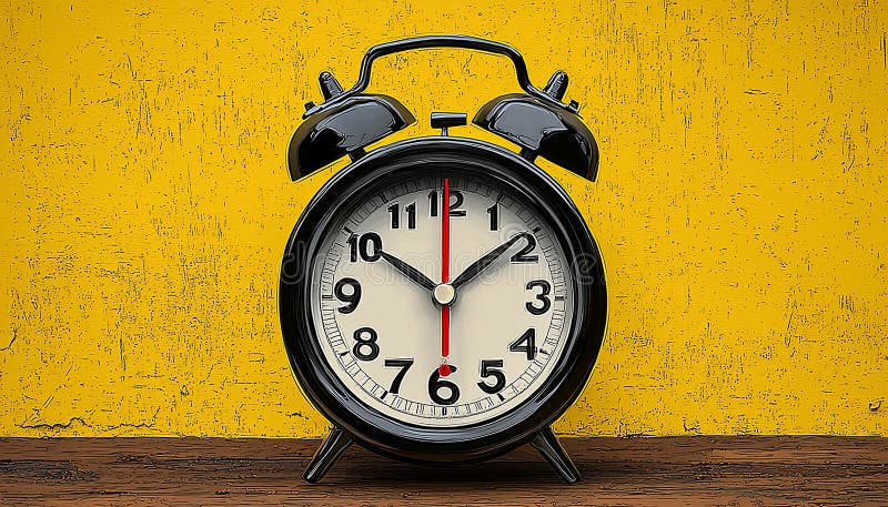 Waking Up To Old Fashioned Alarm Clock Reminder Generated by AI Stock ...