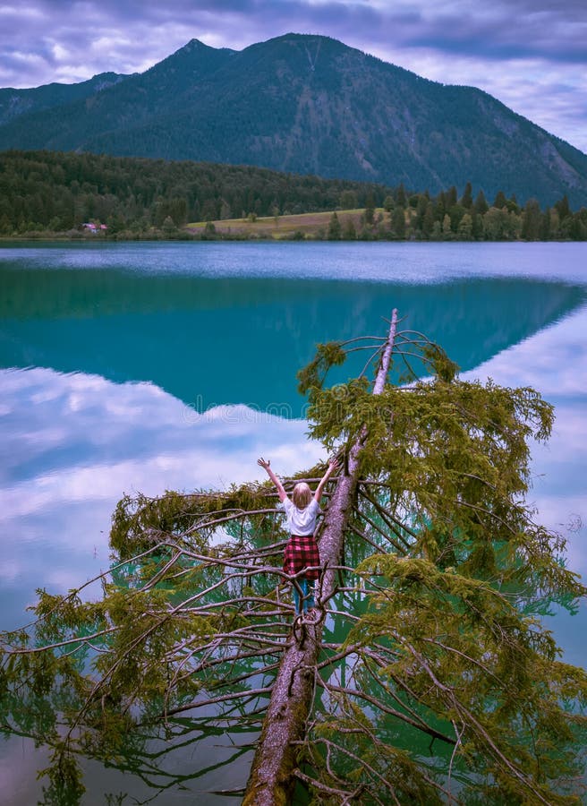Walchensee, Germany - Evening Hour on the Shore of the Scenic ...