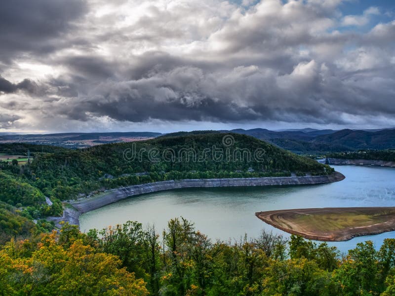 Waldeck and the Edersee stock photo. Image of hessen - 197322800
