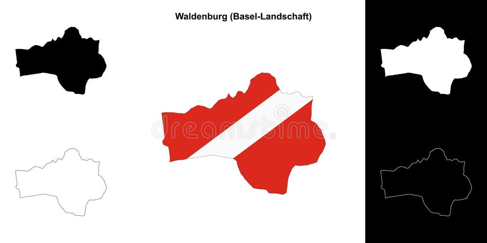 Waldenburg outline map stock vector. Illustration of basellandschaft ...