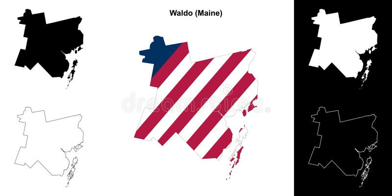 Waldo outline map stock vector. Illustration of silhouette - 323934846