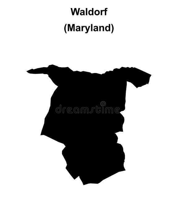 Waldorf outline map stock vector. Illustration of template - 357338400