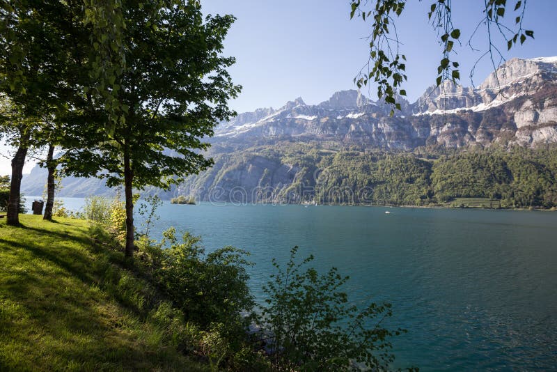 Walensee lake switzerland stock photo. Image of highlands - 72365444