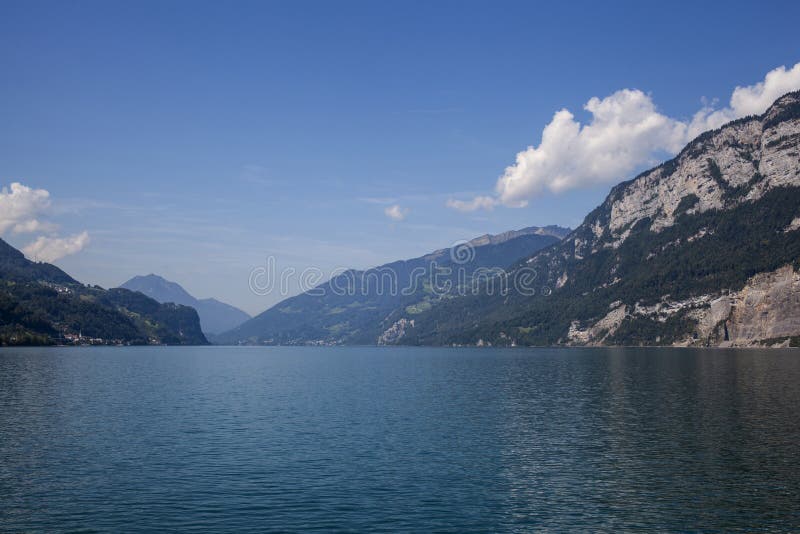 Walensee in murg schweiz stockbild. Bild von tour, reise - 225178645
