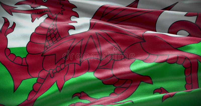 Wales Country Flag Waving Background, 4k Backdrop Animation Stock ...