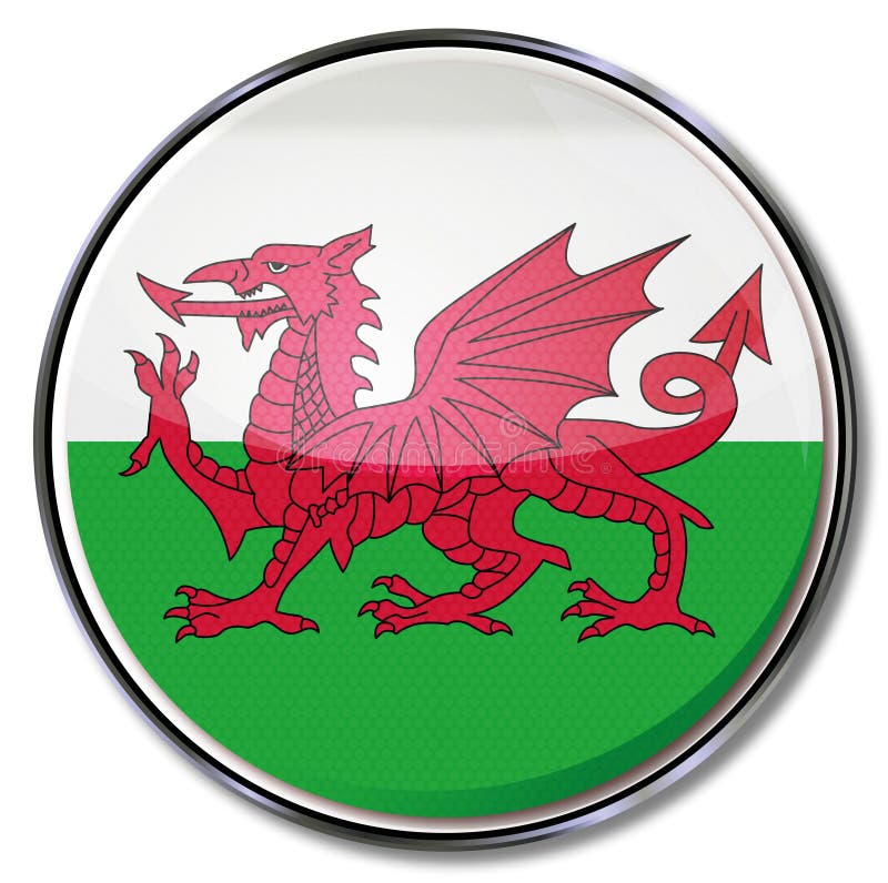 Wales Dragon Rugby Ball Welsh Stock Illustration - Illustration of ...