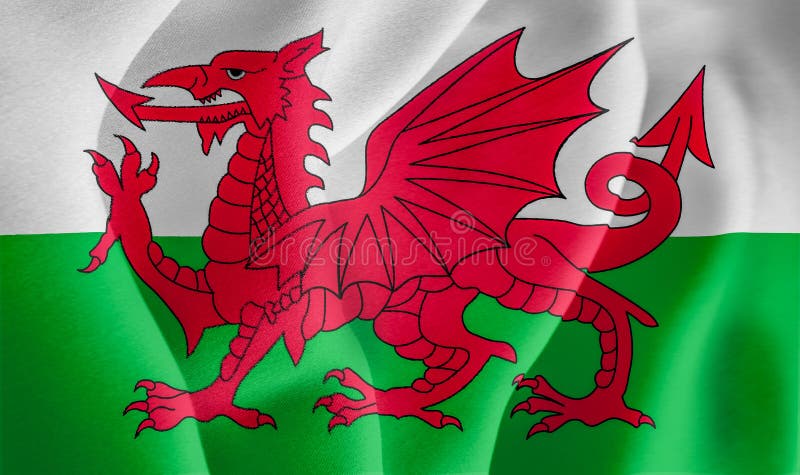 Wales flag design 1 stock illustration. Illustration of england - 255940643
