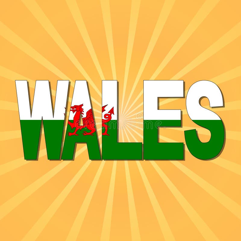 Wales text with map stock vector. Illustration of symbol - 3876017
