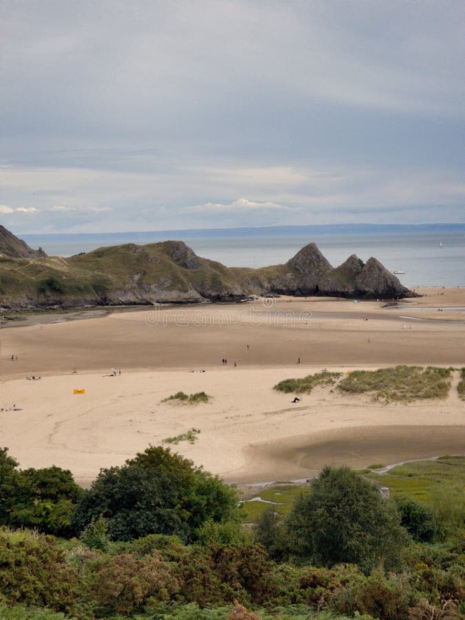 Wales: Gower peninsular stock photo. Image of cliffs - 255006058