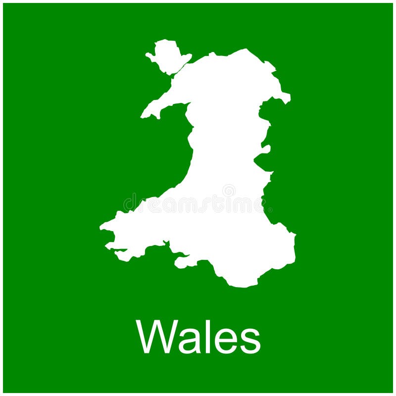 Wales map icon stock illustration. Illustration of land - 349415303