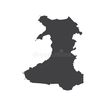Wales Map Silhouette Illustration Stock Vector - Illustration of area ...
