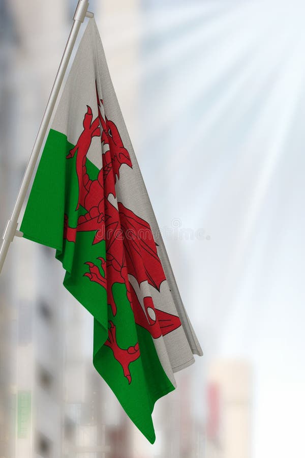 Wales National Flag. Render 3D Stock Illustration - Illustration of ...