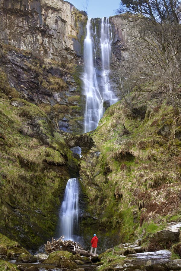 Wales - Pistyll Rhaeadr Waterfall - United Kingdom Stock Photo - Image ...