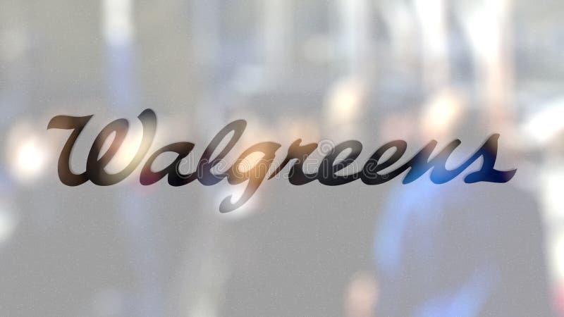 Walgreens Logo on the Screen in a Meeting Room. Editorial 3D Rendering ...