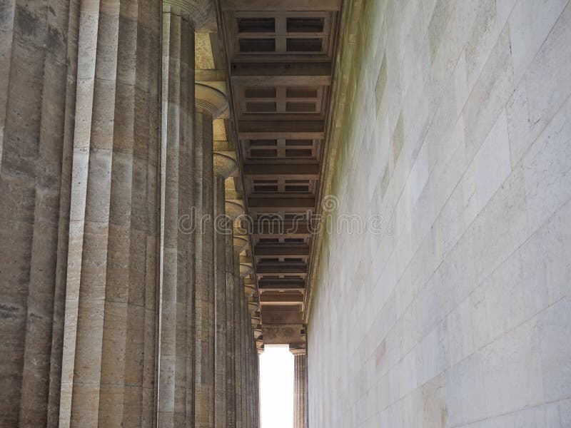 Walhalla Temple in Donaustauf Stock Photo - Image of fame, bayern ...