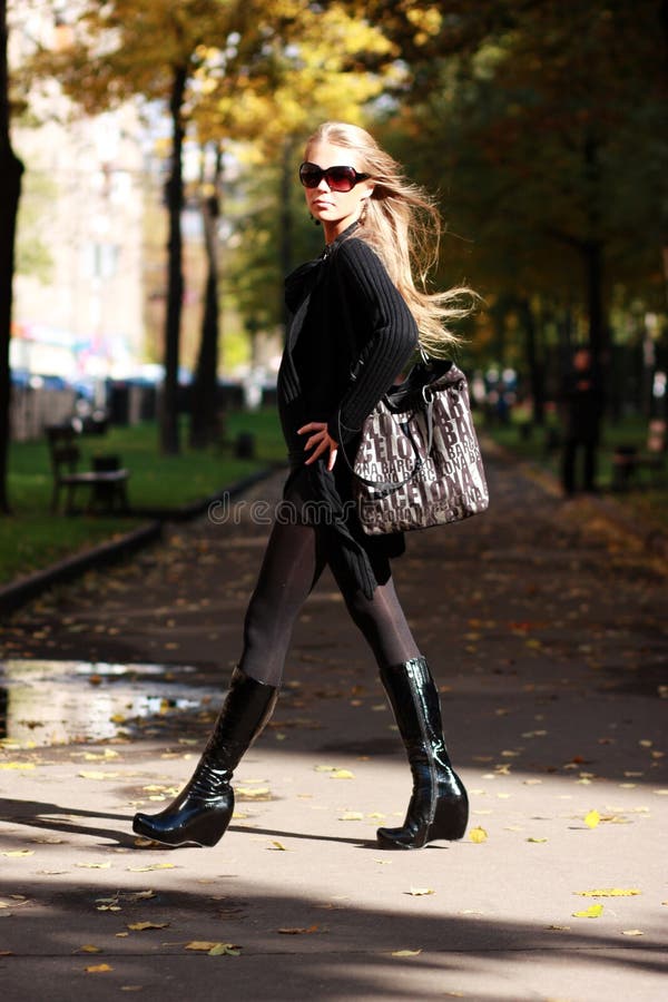 Waling woman stock photo. Image of happy, bright, emotion - 11335896