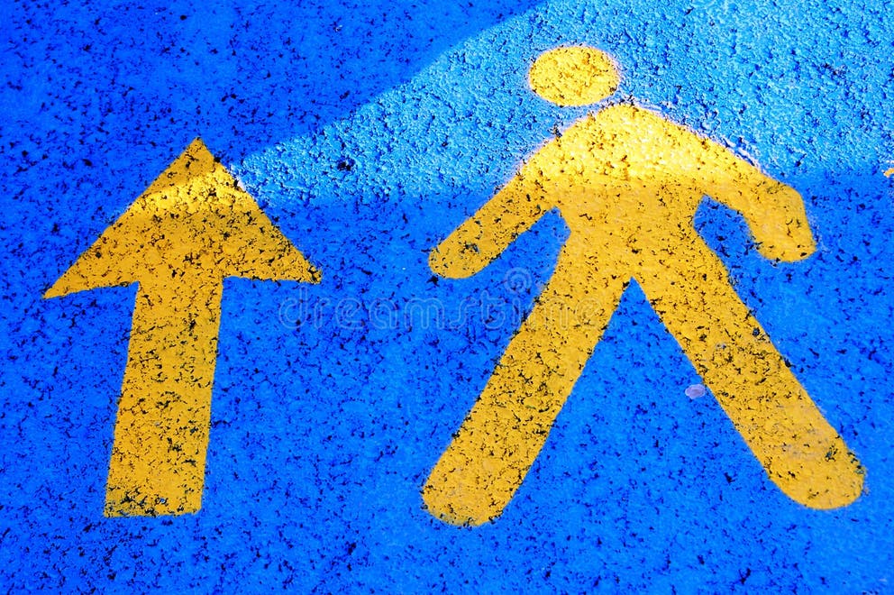 Walk stock photo. Image of pedestrian, walk, yellow, lane - 2294160