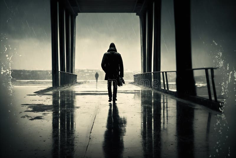 Walk Along on the Lonely Road Stock Illustration - Illustration of ...