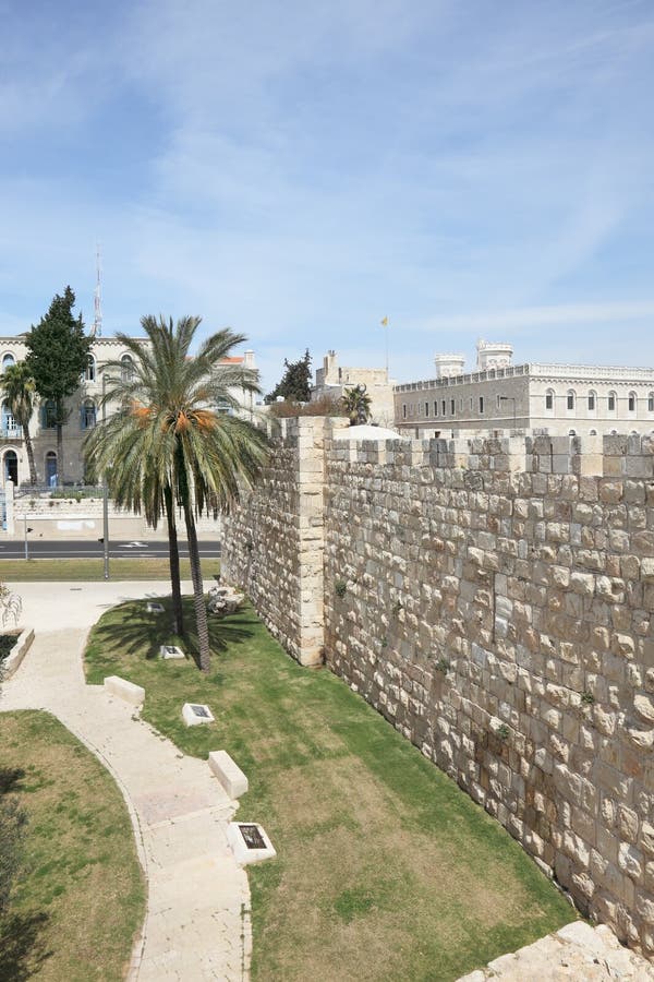 Walk Along the Walls of Jerusalem Stock Image - Image of religion ...