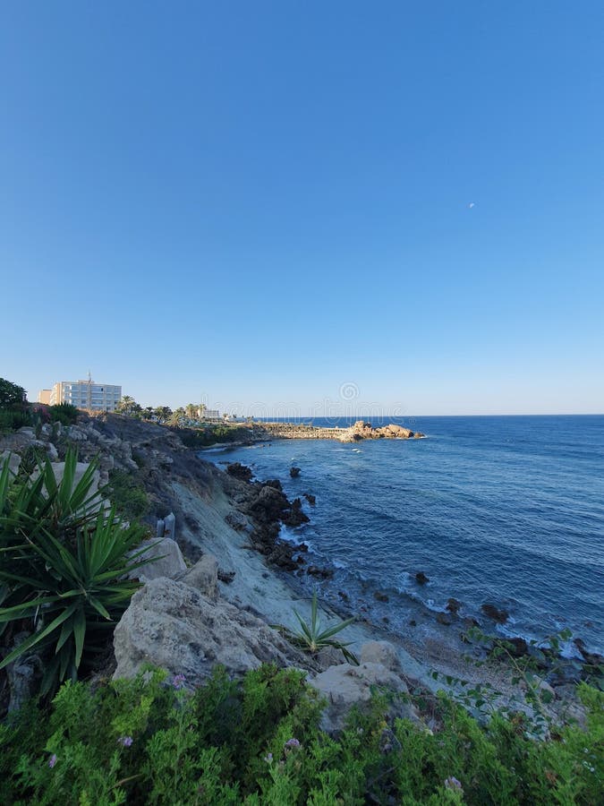 Walk Around Paphos in Cyprus Stock Image - Image of cliff, terrain ...