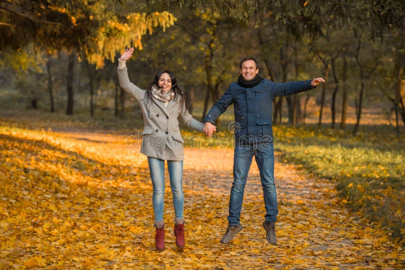 Walk autumn park stock image. Image of lifestyle, love - 62009515