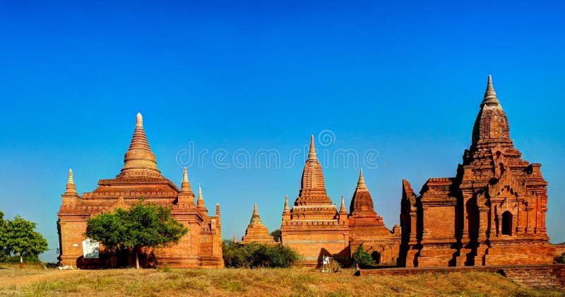 Walk in Bagan, Small Stupas, Myanmar Stock Photo - Image of site ...