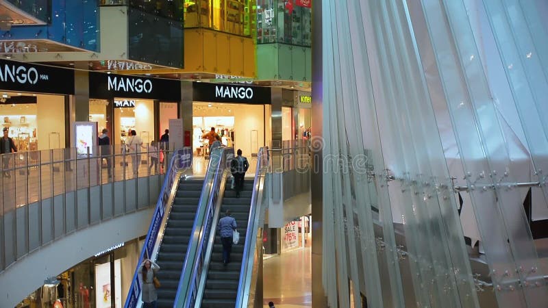 Walk in Big Mall. Beautiful Architecture. Stock Footage - Video of ...