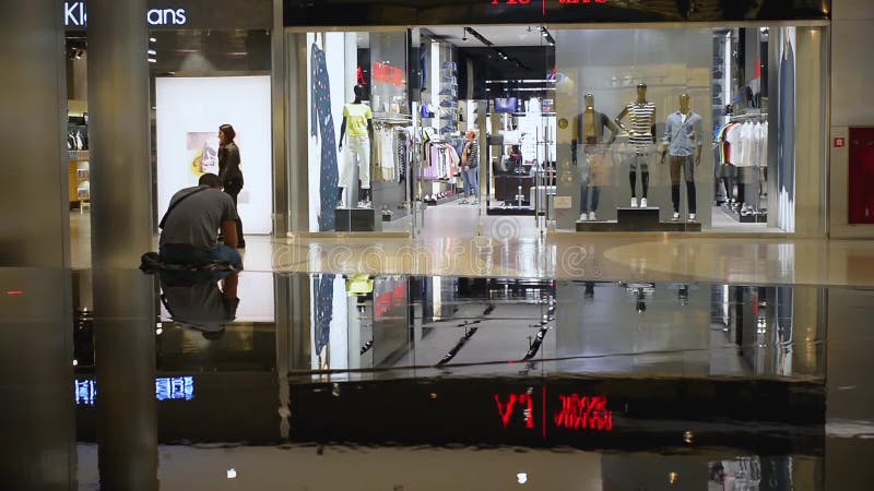 Walk in Big Mall. Beautiful Architecture. Stock Footage - Video of ...