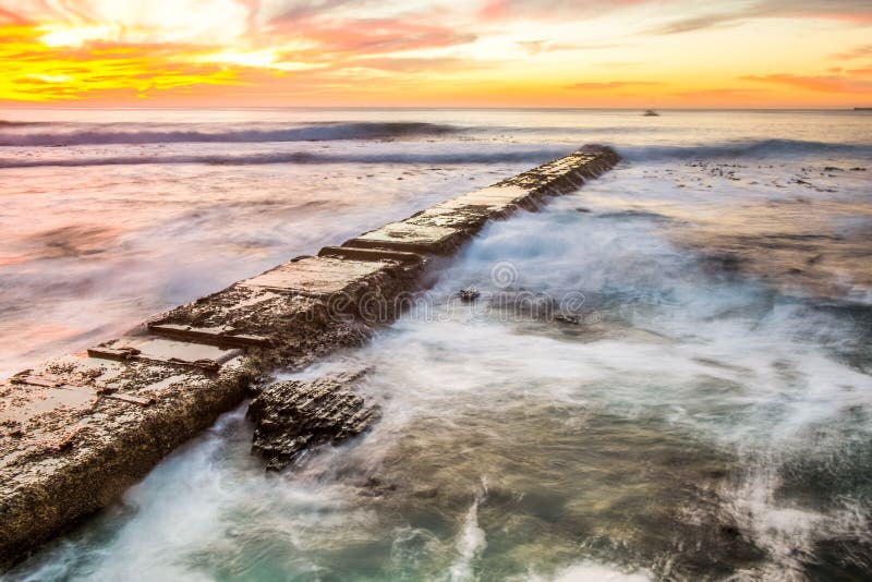 Walk board stock image. Image of grey, dusk, horizon - 30813759