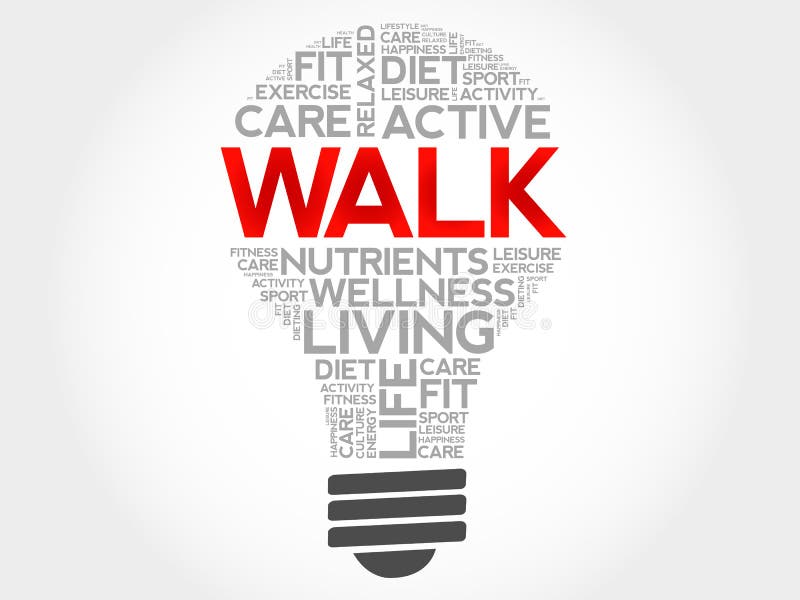 WALK bulb word cloud stock illustration. Illustration of loss - 205291691
