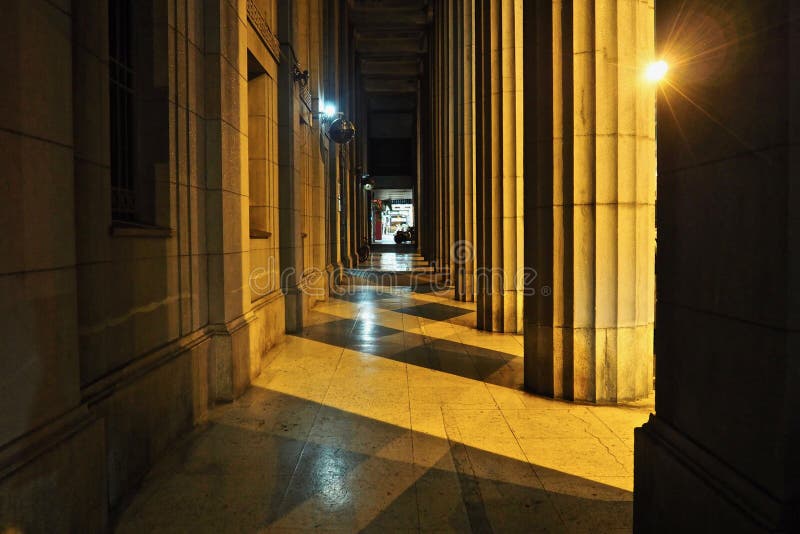 Walk on a corridor stock image. Image of morning, rays - 145684389
