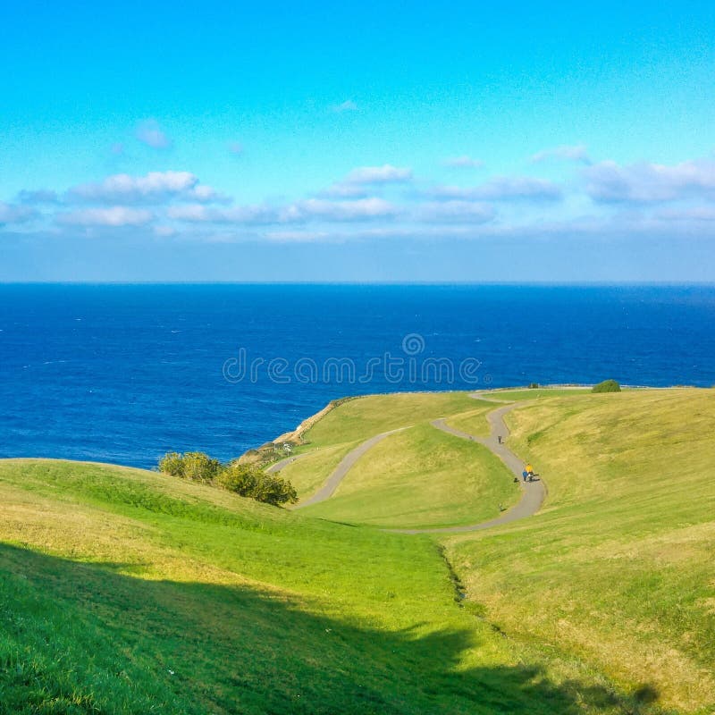 Walk at Dawn through the Viewpoint of Providence with the Atlantic ...