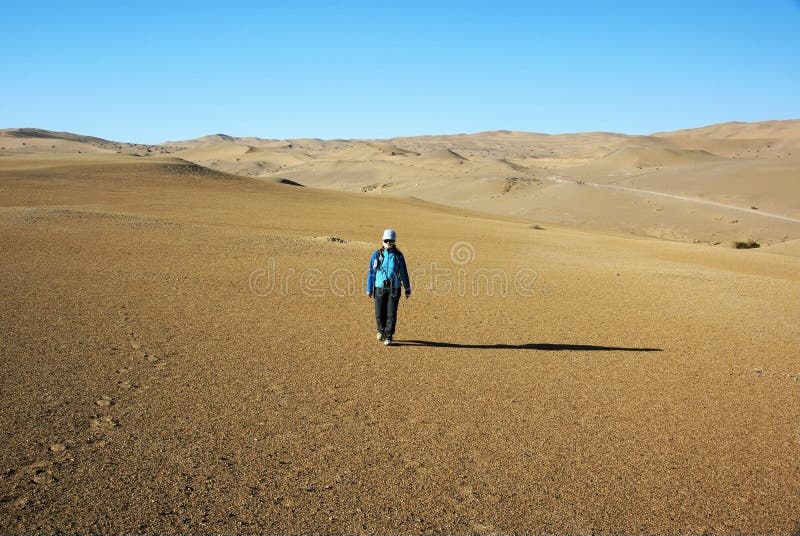 Walk in desert stock image. Image of arid, hill, orient - 16424123