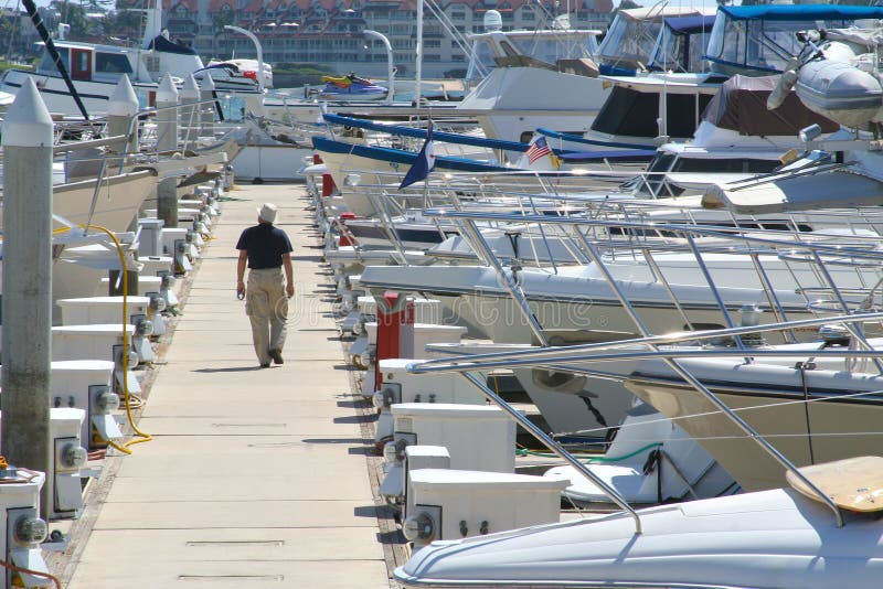 Walk on the dock. stock photo. Image of rope, dock, yacht - 2762282