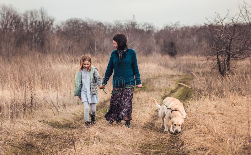 Walk with dog in nature stock image. Image of emotional - 175723523