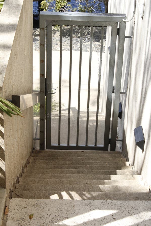 Walk Down the Stairs To the Gate Stock Photo - Image of stairs, gate ...