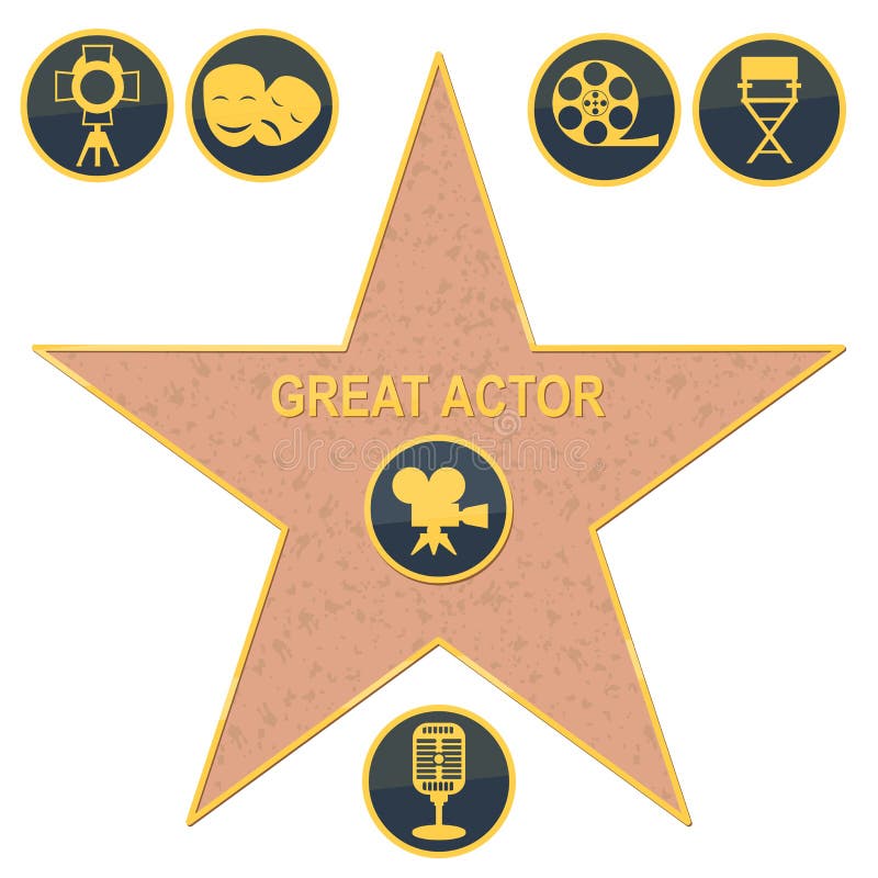 Fame Walk Star Composition stock vector. Illustration of professional ...