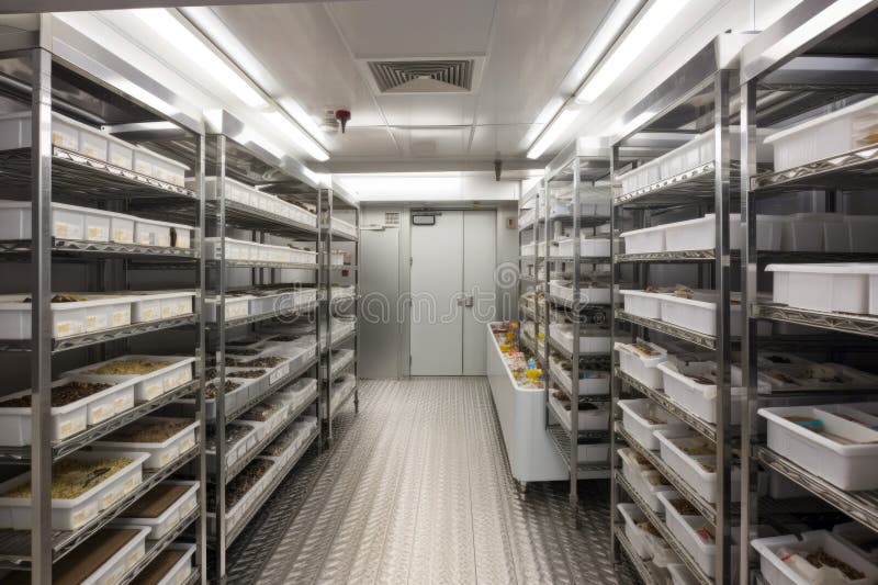 Walk-in Freezer Full of Products, Ready for Shipment Stock Photo ...