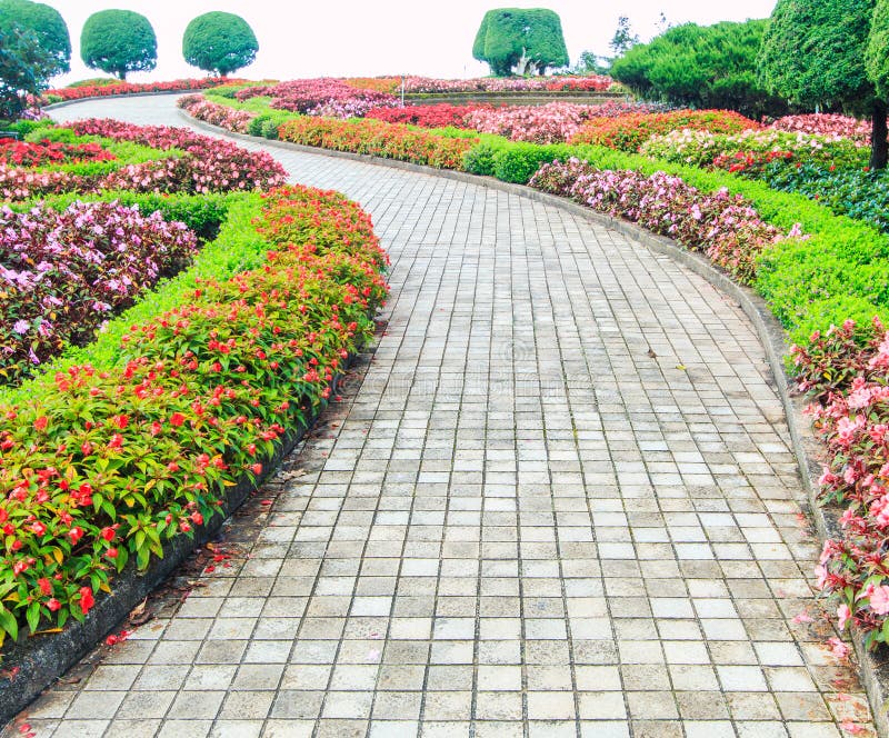 Walk in the garden stock photo. Image of blossom, garden - 37437992