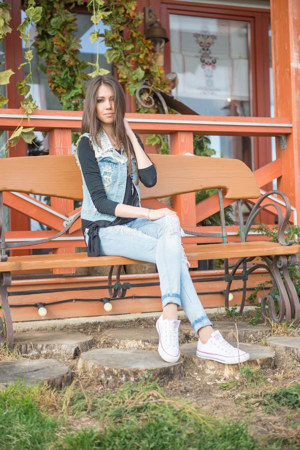 Walk with a girl stock image. Image of italy, footpath - 56360617