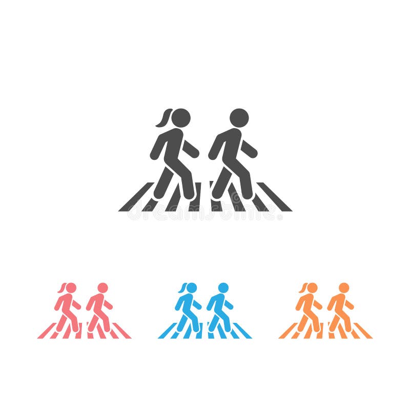 Walk Icon Symbol Logo Template. Vector Stock Vector - Illustration of ...