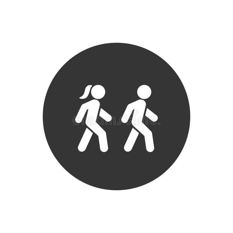 Walk Icon Symbol Logo Template. Vector Stock Vector - Illustration of ...