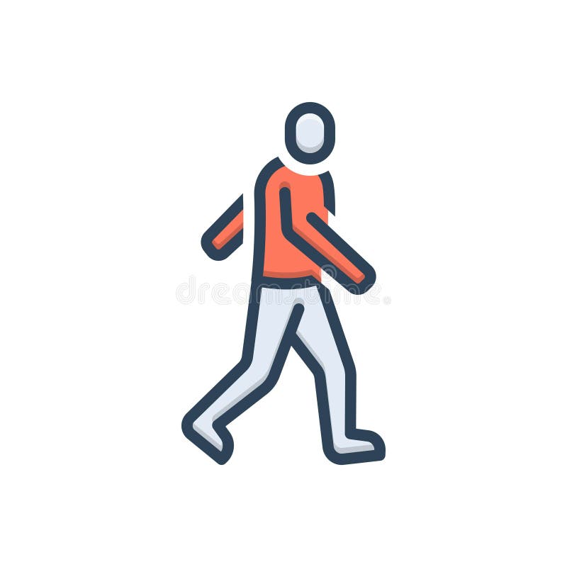Color Illustration Icon for Walk, Saunter and Fitness Stock Vector ...