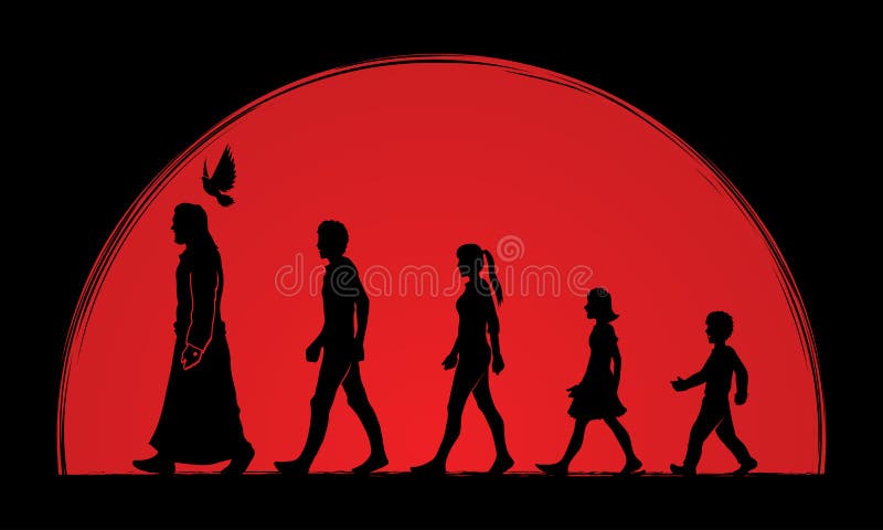 Walk with Jesus, Follow Jesus Stock Vector - Illustration of faith ...